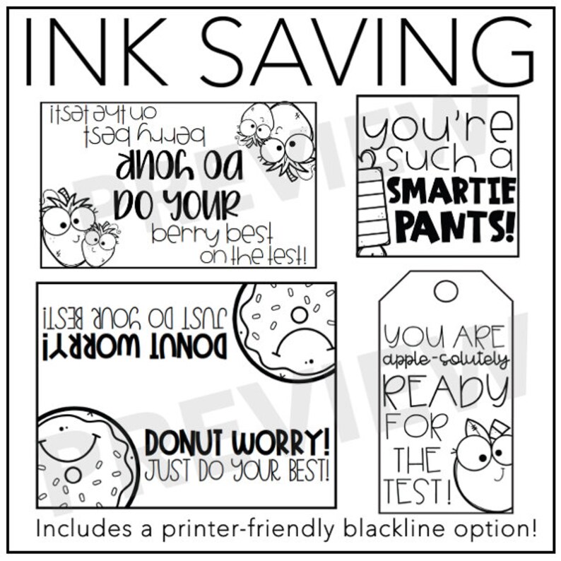 Test Motivation Treat Tags - Testing Motivation Treat Tags - SET TWO - Etsy