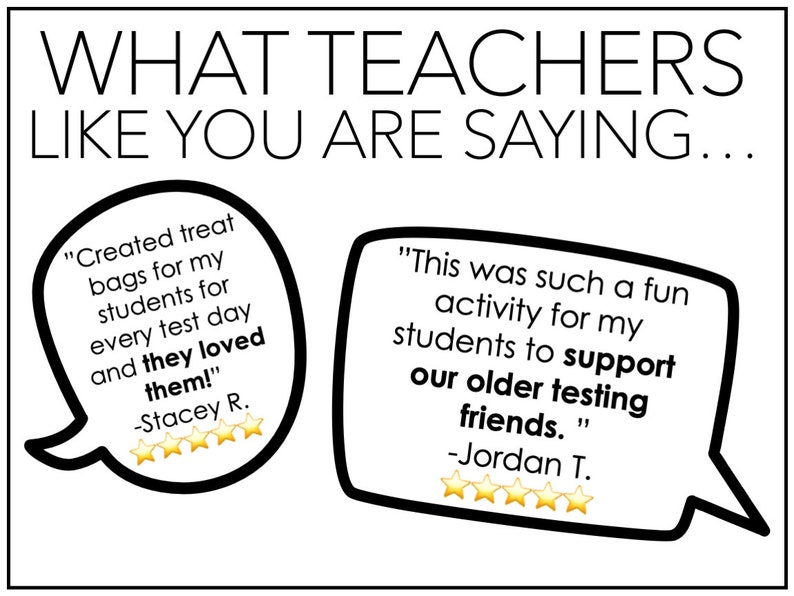 Test Motivation Treat Tags | Testing Motivation Treat Tags | Set ONE - Etsy