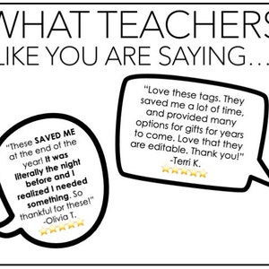 End of the Year Gift Tags - Etsy