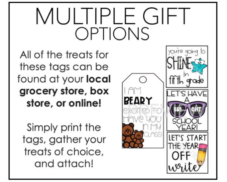 Back to School Gift Tags - Etsy