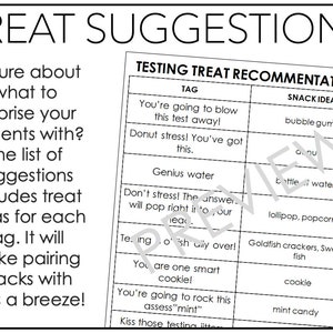 Test Motivation Treat Tags | Testing Motivation Treat Tags | Set ONE - Etsy