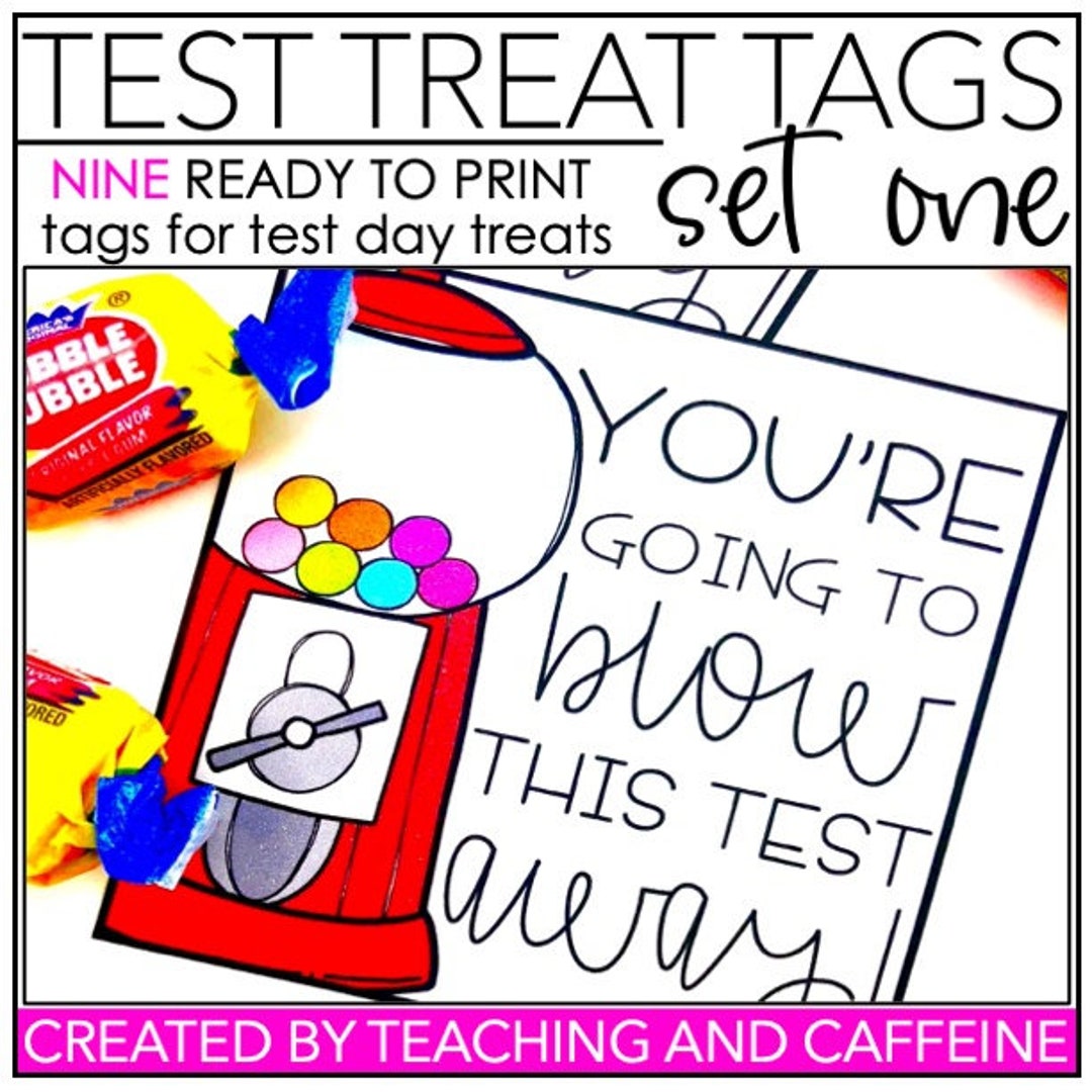 Test Motivation Treat Tags | Testing Motivation Treat Tags | Set ONE - Etsy