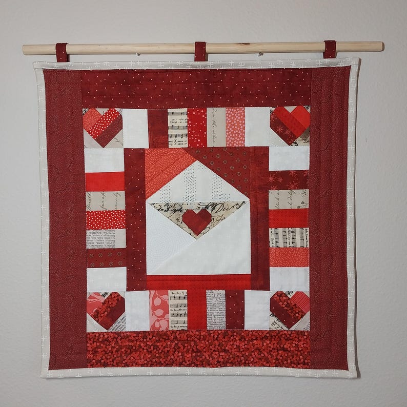 Love Letter Wall Hanging Sewing Pattern, Foundation Paper Piecing, Mini ...
