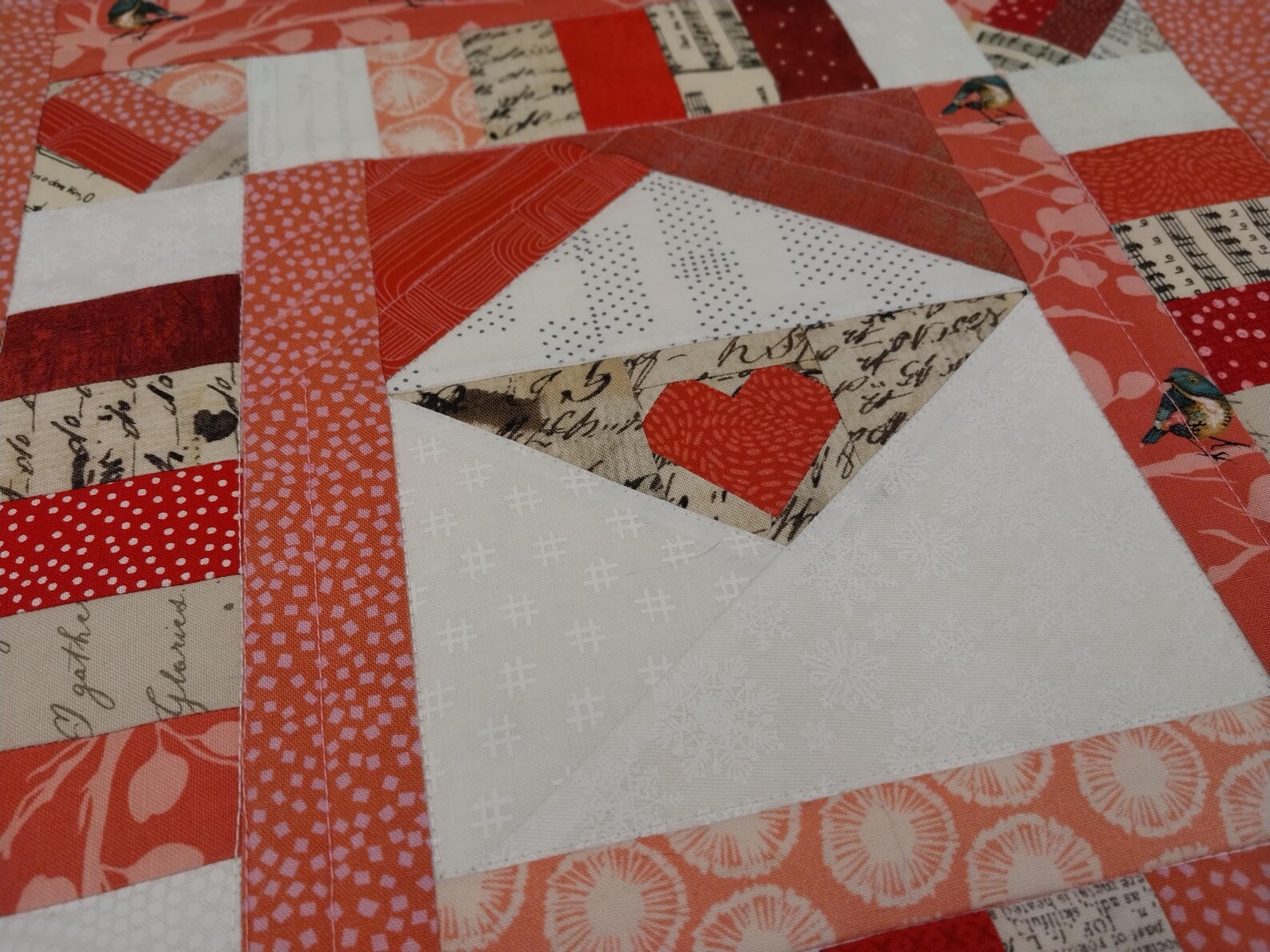Love Letter Wall Hanging Sewing Pattern, Foundation Paper Piecing, Mini ...