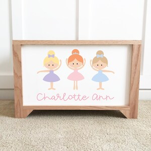 Personalized Ballerina Toy Box: Handcrafted Wood Toy Chest - Etsy