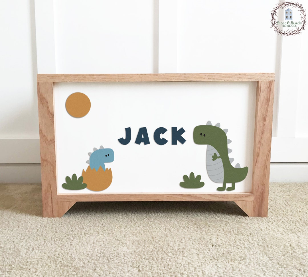 Dinosaur Toy Box Personalized Wood Toy Box Handcrafted Wood Toy Chest ...