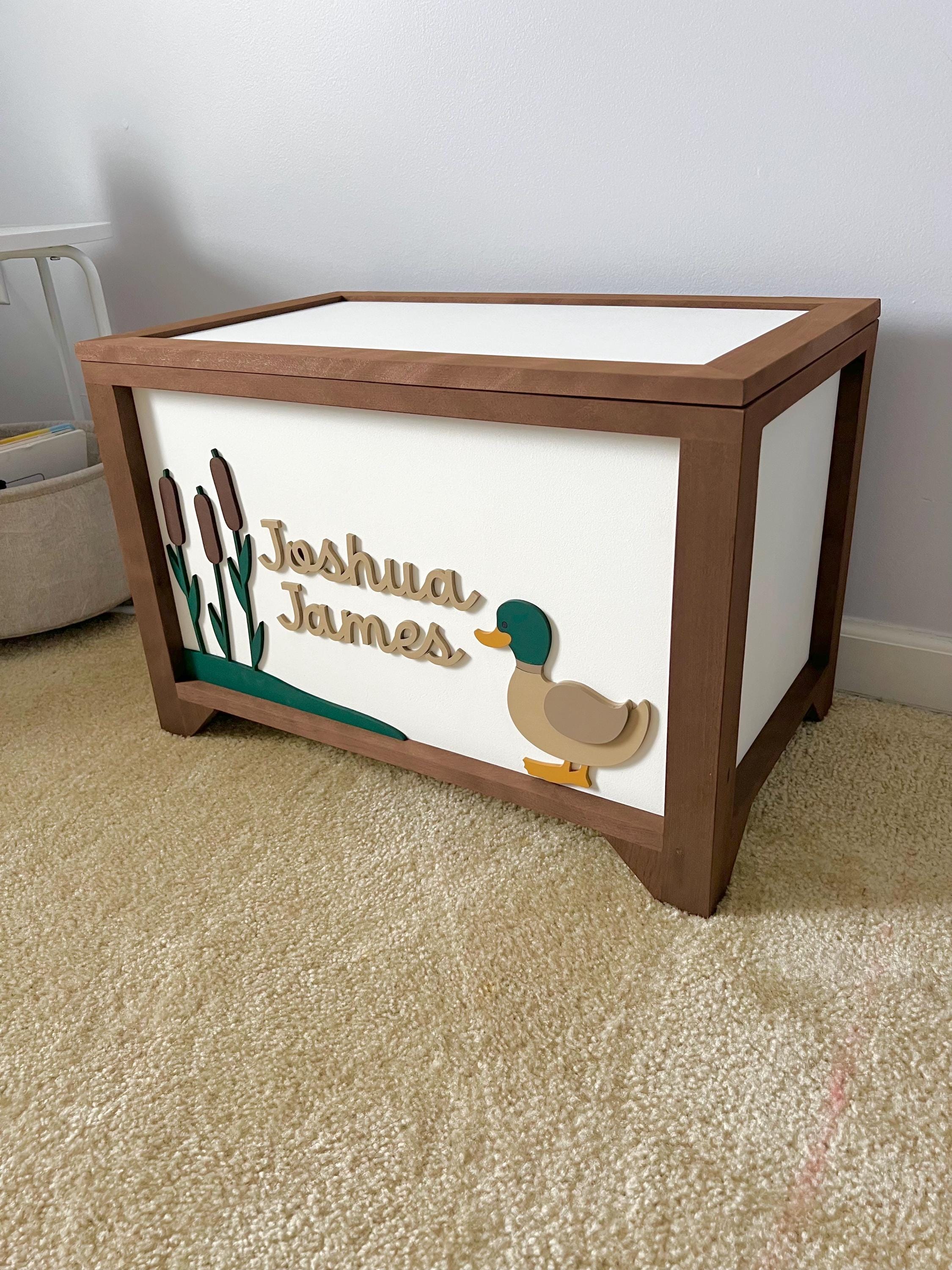 Personalized Mallard Duck Toy Chest: Handmade Wood Toy Storage - Etsy