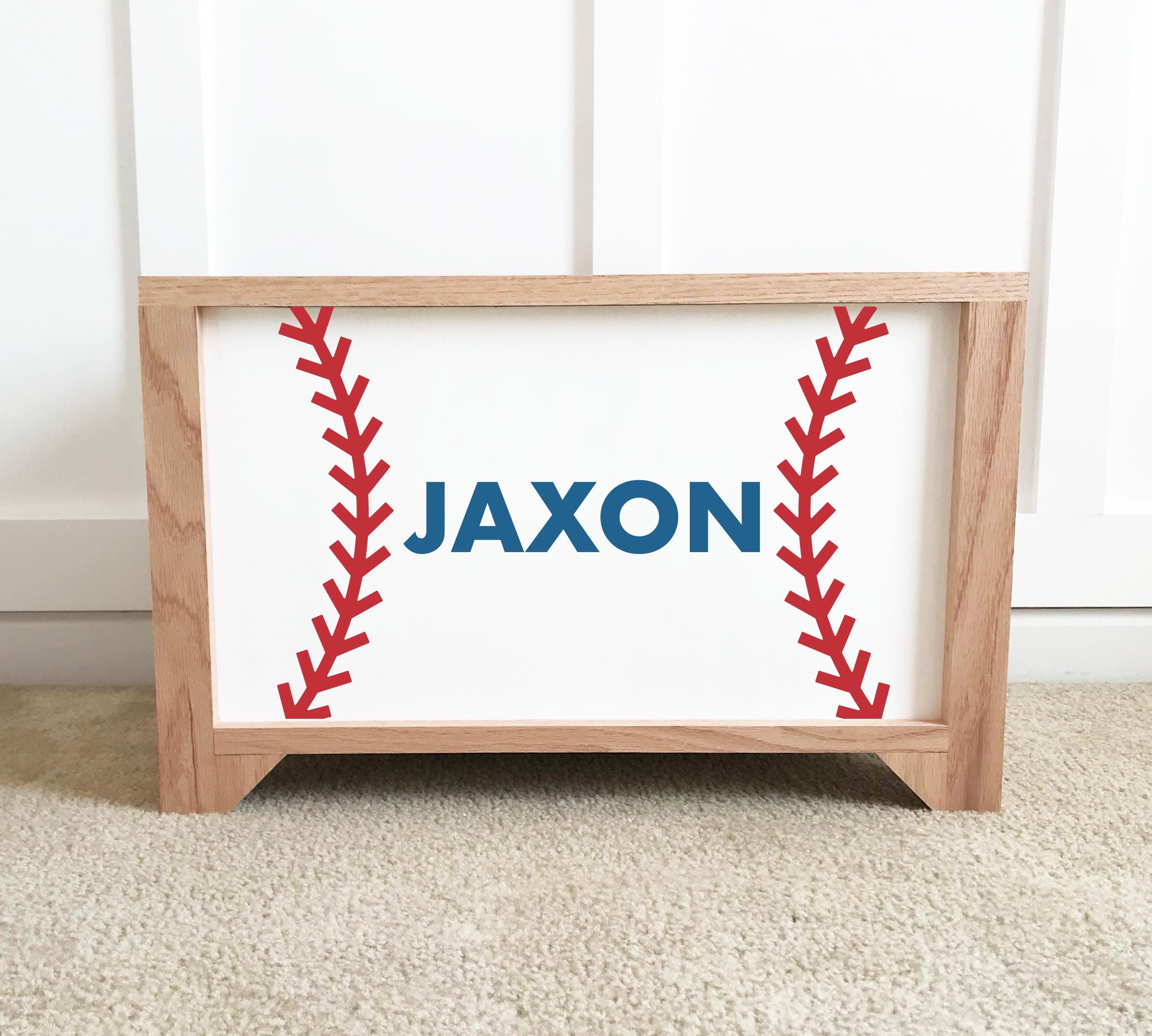 Baseball - Personalized Wood Toy Box - Handcrafted Wood Toy Chest - Toy ...
