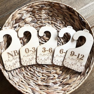 Wildflower Baby Closet Organizers - Hanging Closet Divider - Nursery ...