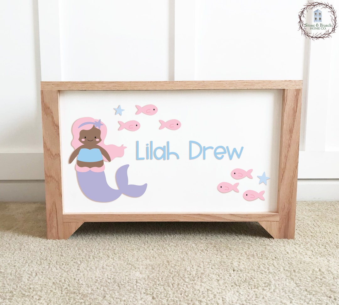 Mermaid Toy Box Personalized Wood Toy Box Handcrafted Wood - Etsy