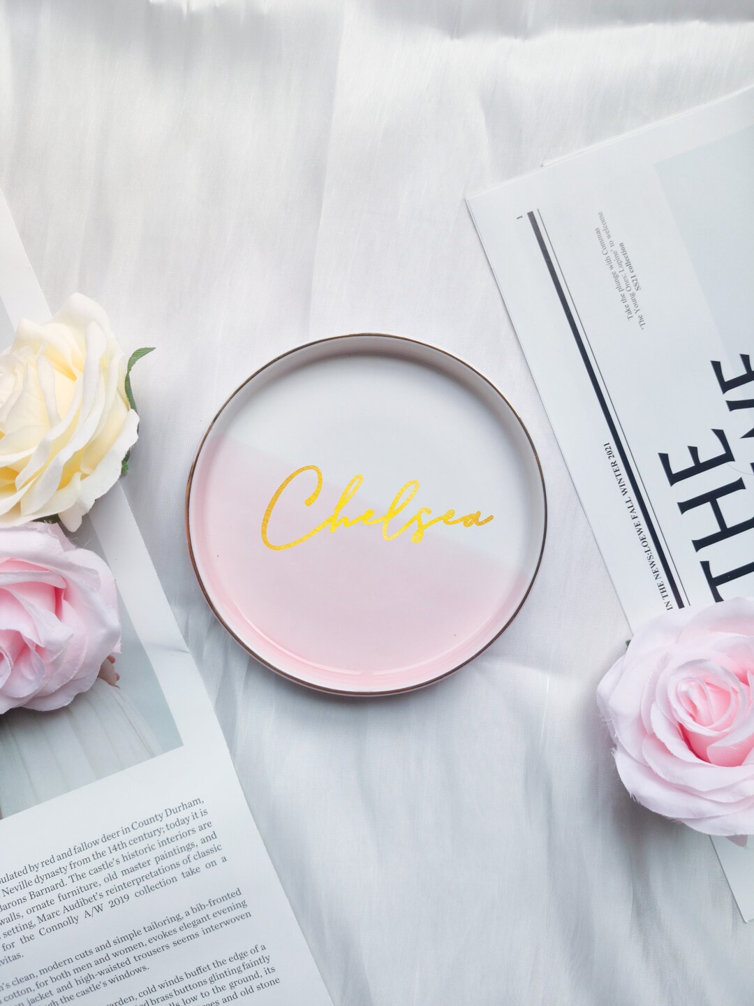 Personalized Ceramic Ring Dish, Custom Jewelry Tray, Wedding Gift - Etsy