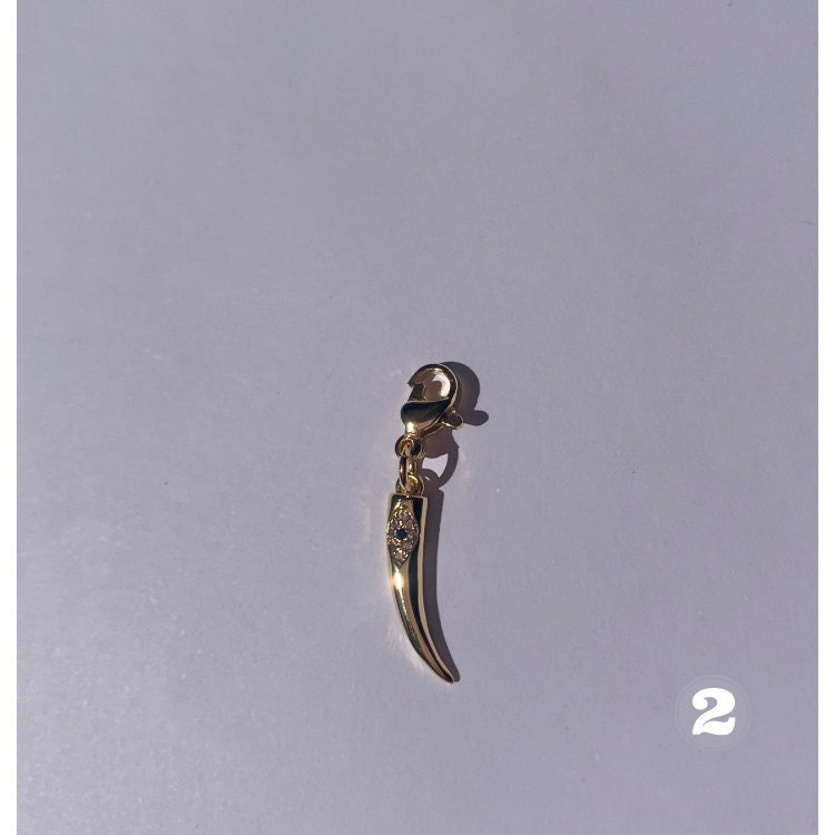 Customizable Charm Necklace Gold Filled Paper Clip Chain Charm Add-on ...