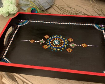 Custom Hand Painted Wooden Tray - Etsy