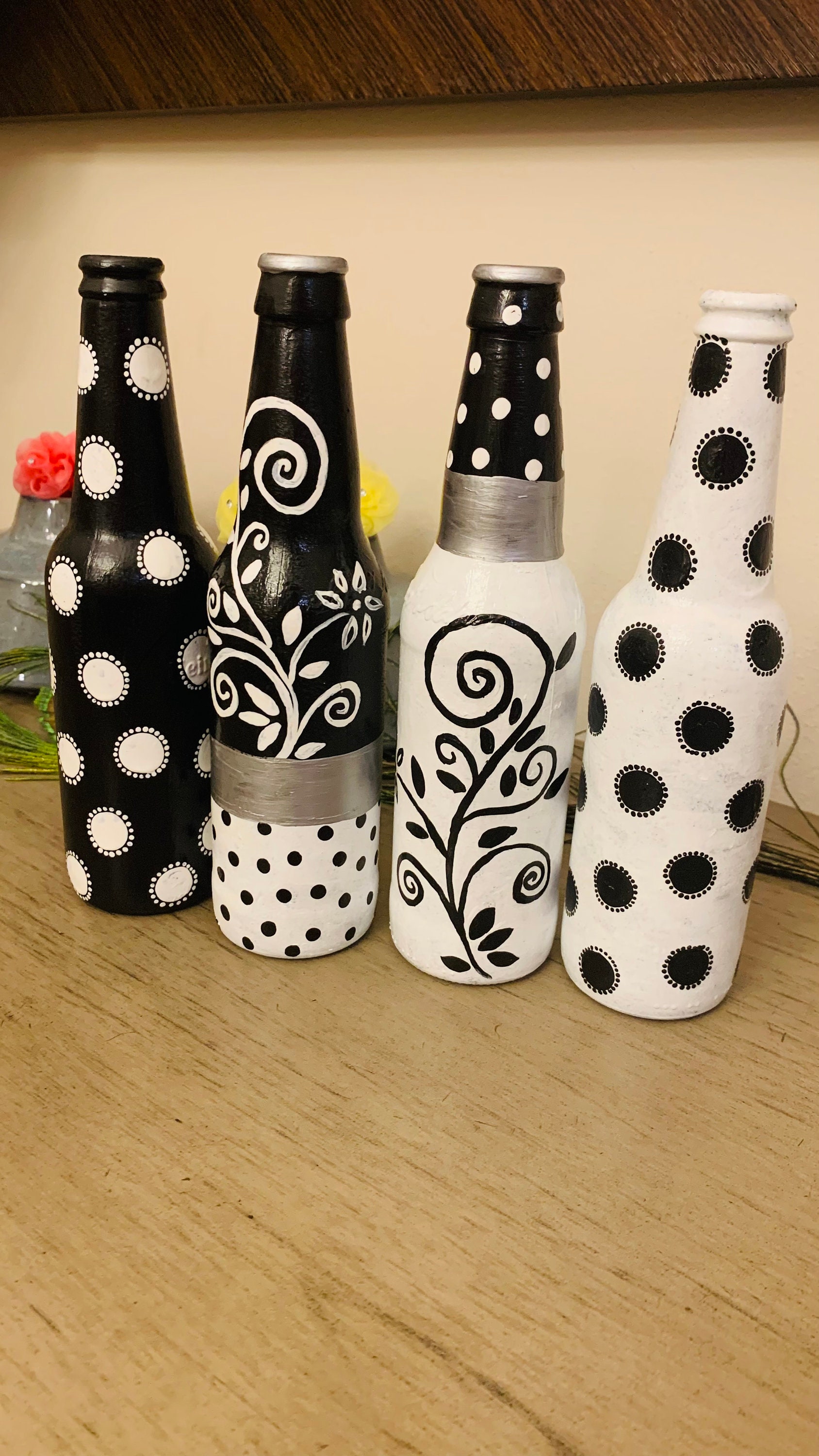 Hand Painted Beer Bottles Etsy