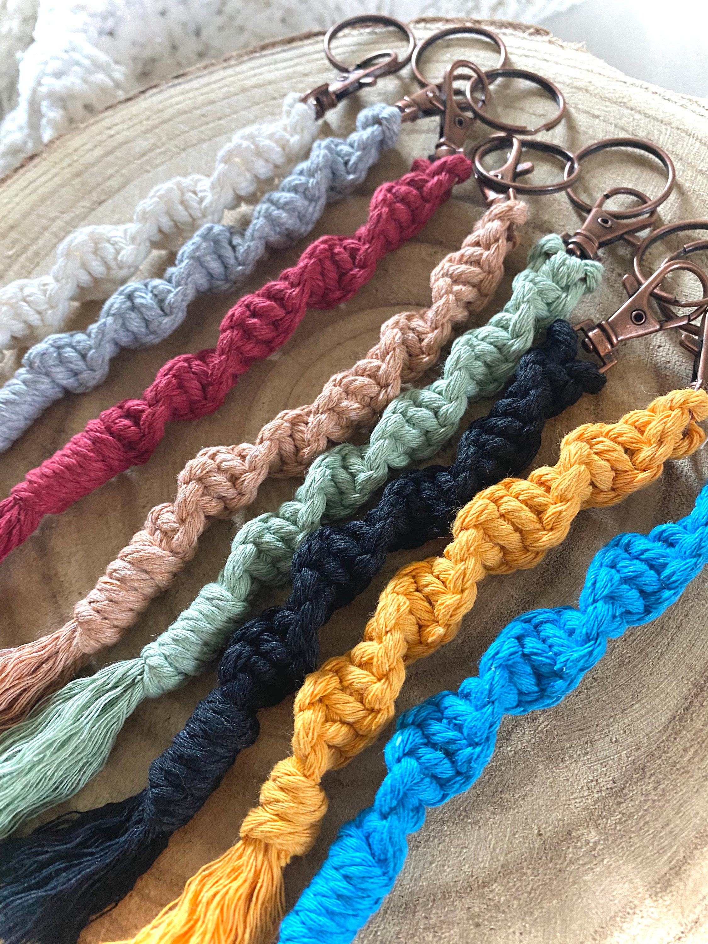 Twisted Macrame Keychains - Etsy