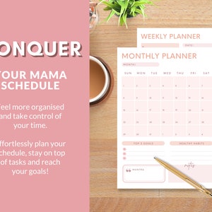 Busy Mom Planner Digital Household Planner, Home Organization Planner ...
