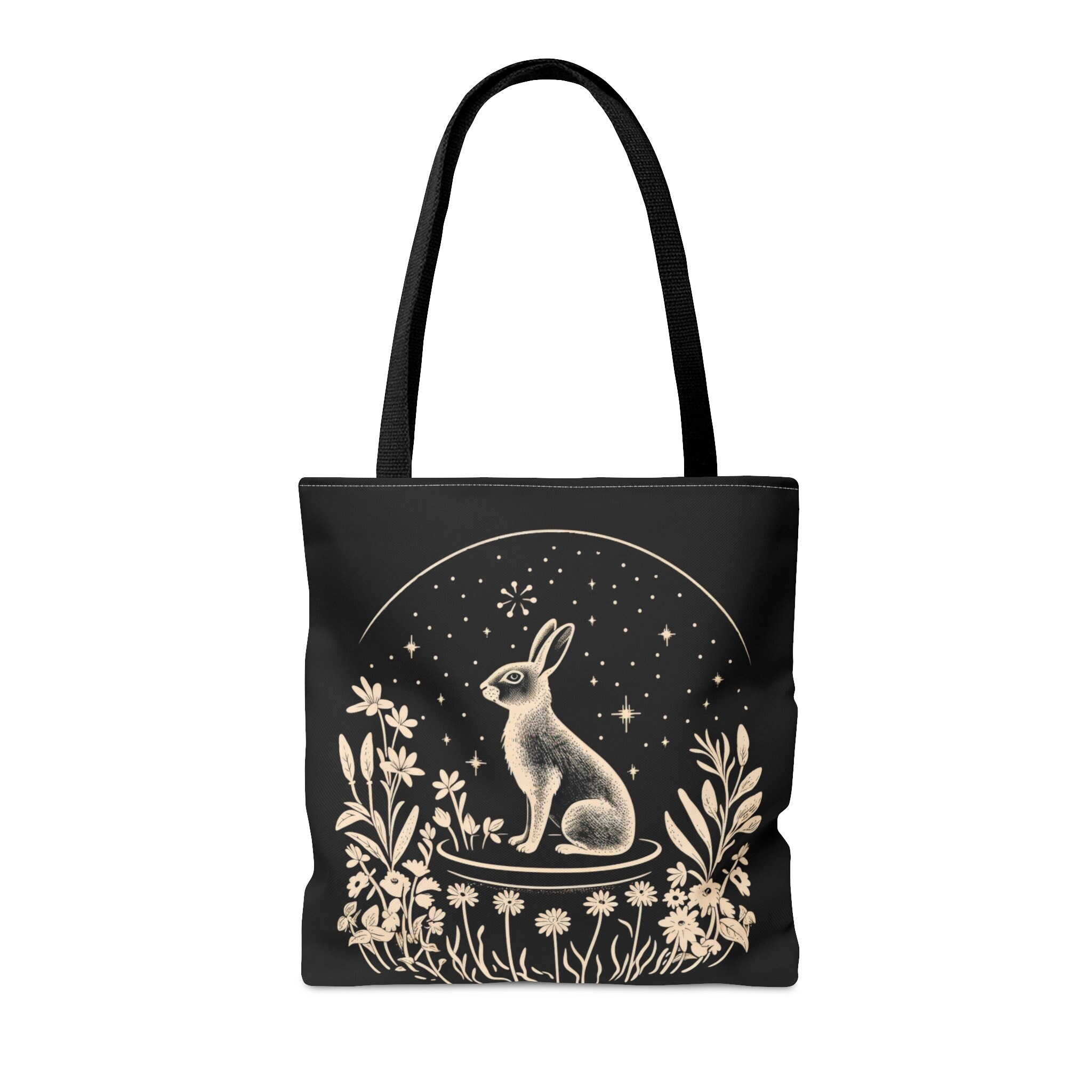 Tote Bag Rabbit Garden Plants Line Art Bunny Birthday Gift Funny Creepy ...