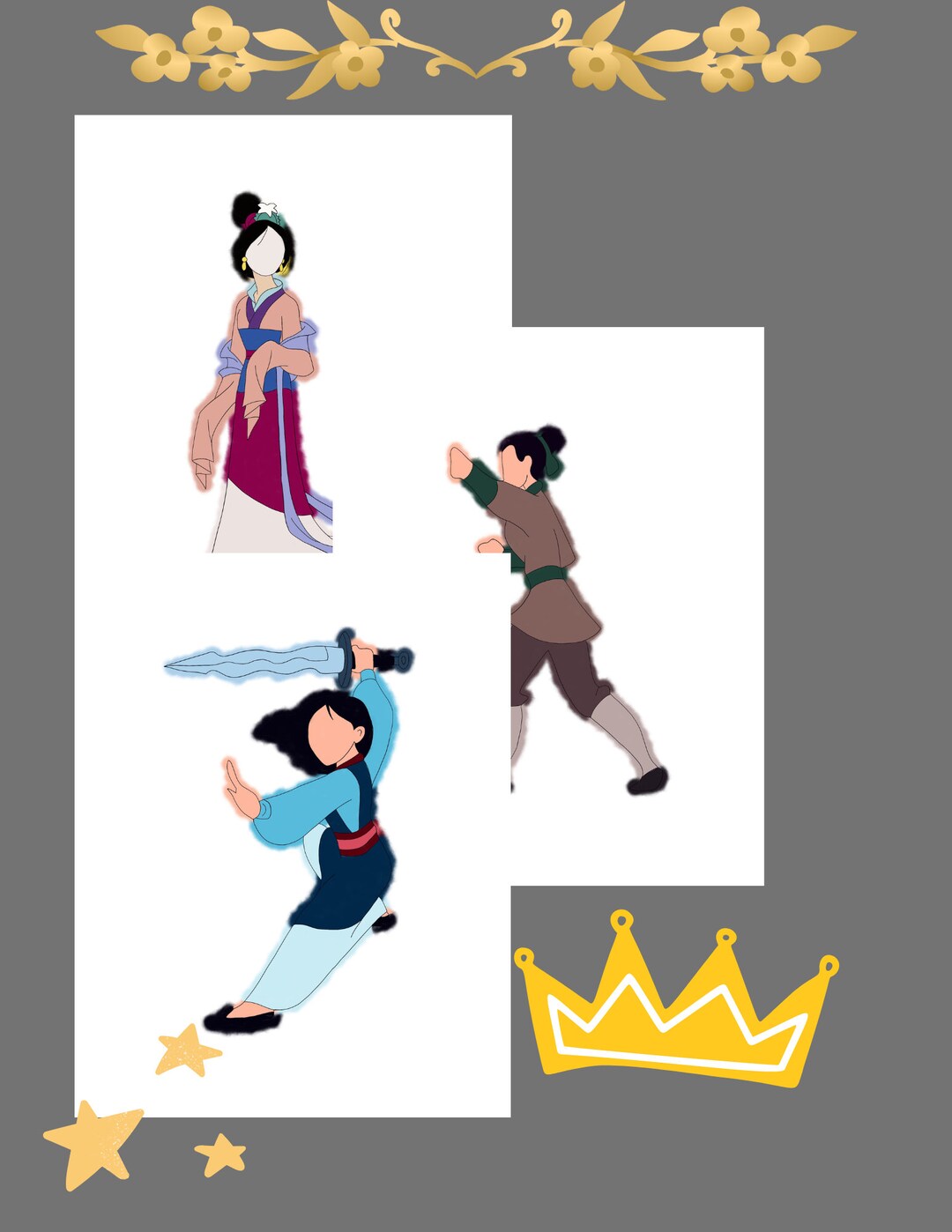 Princess Digital Prints Princess Mulan Digital Download Prints - Etsy