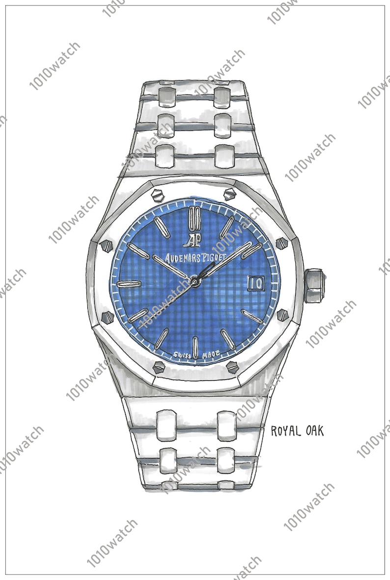 Digital Download Art - Audemars Piguet ROYAL OAK - Illustration - Etsy