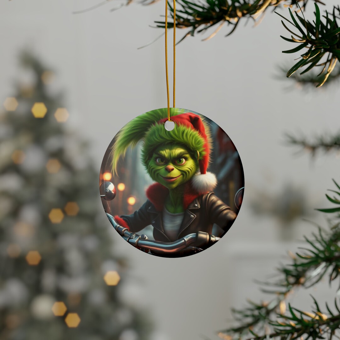 Christmas Grinch Biker Biker Grinch Girl Biker Christmas - Etsy