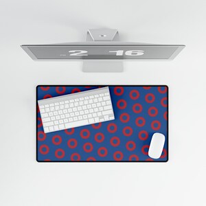 Phish Fishman Red and Blue Donut Desk Mat - 3 Sizes - Durable, Stylish ...