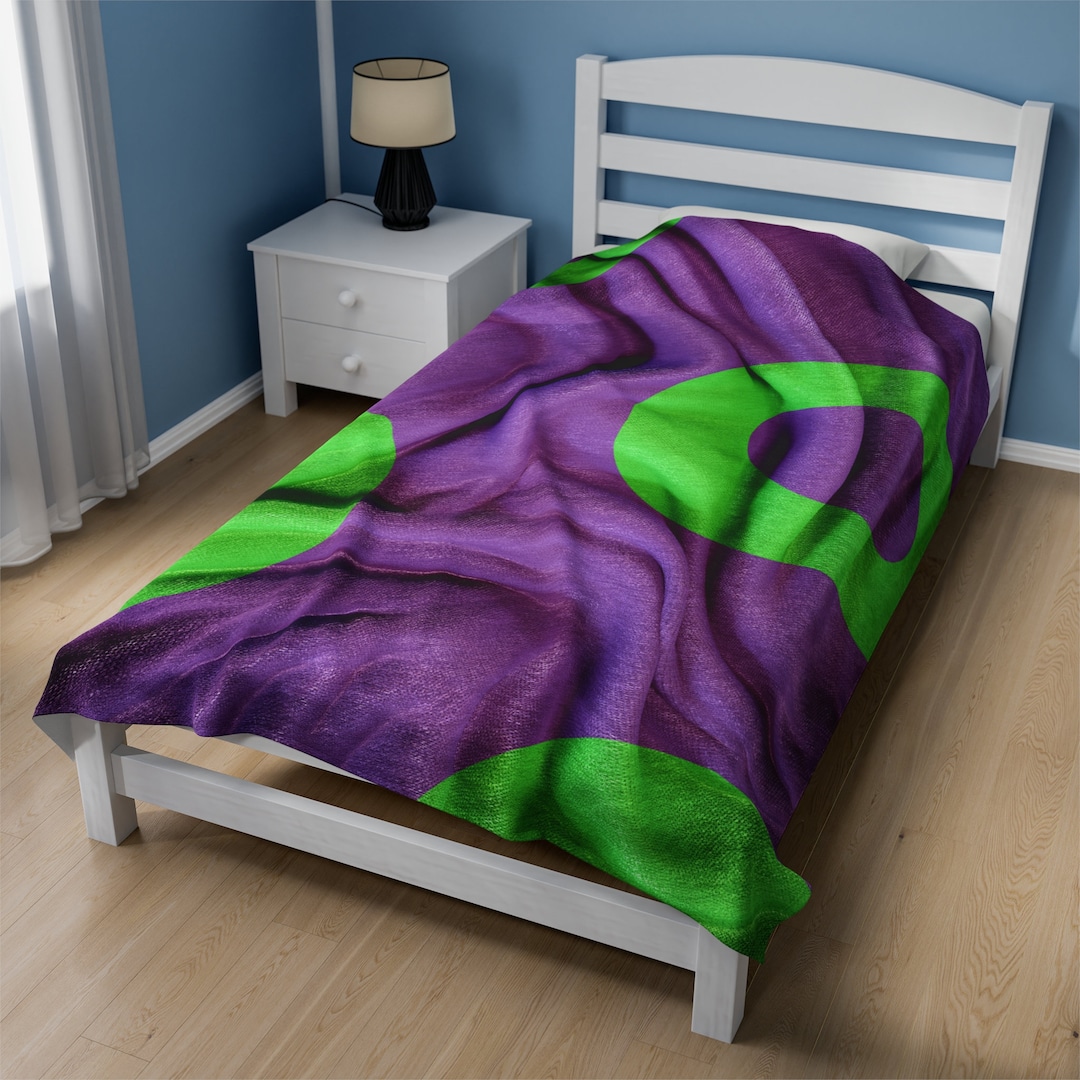 Phish Fishman Purple/green Donut Pattern Velveteen Plush Blanket - Wrap ...