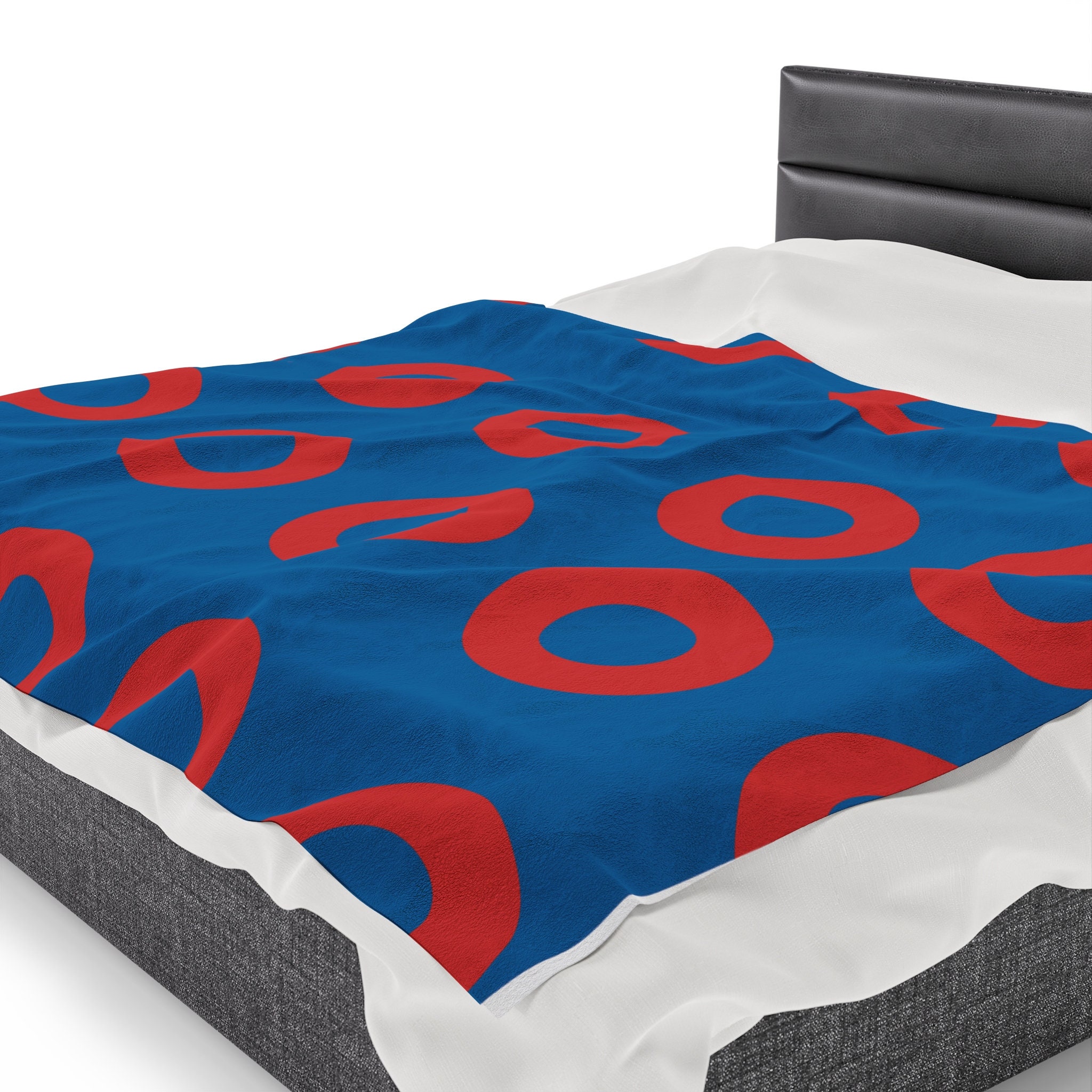 Phish Fishman Blue/red Donut Pattern Velveteen Plush Blanket Wrap ...