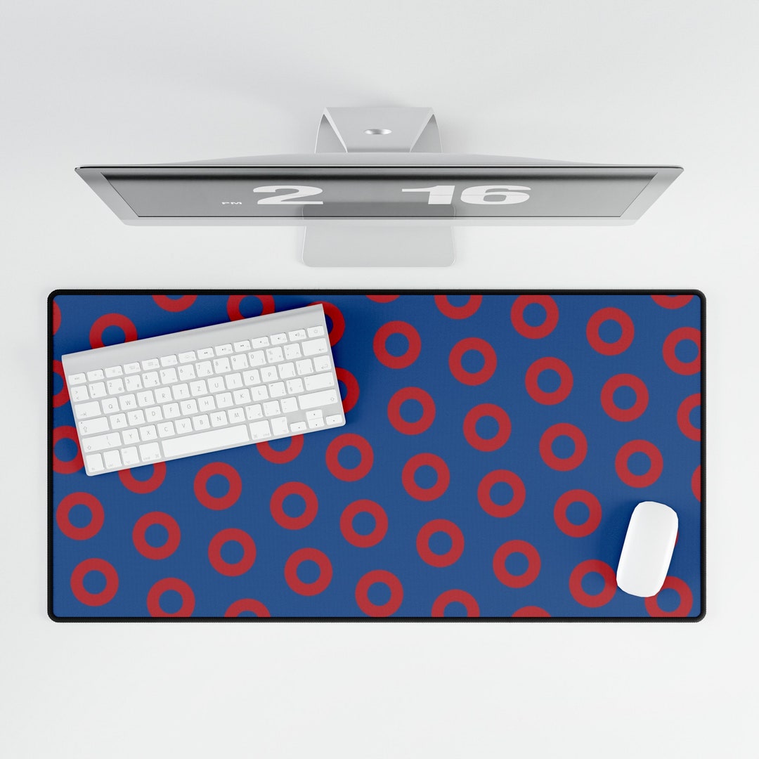 Phish Fishman Red and Blue Donut Desk Mat - 3 Sizes - Durable, Stylish ...