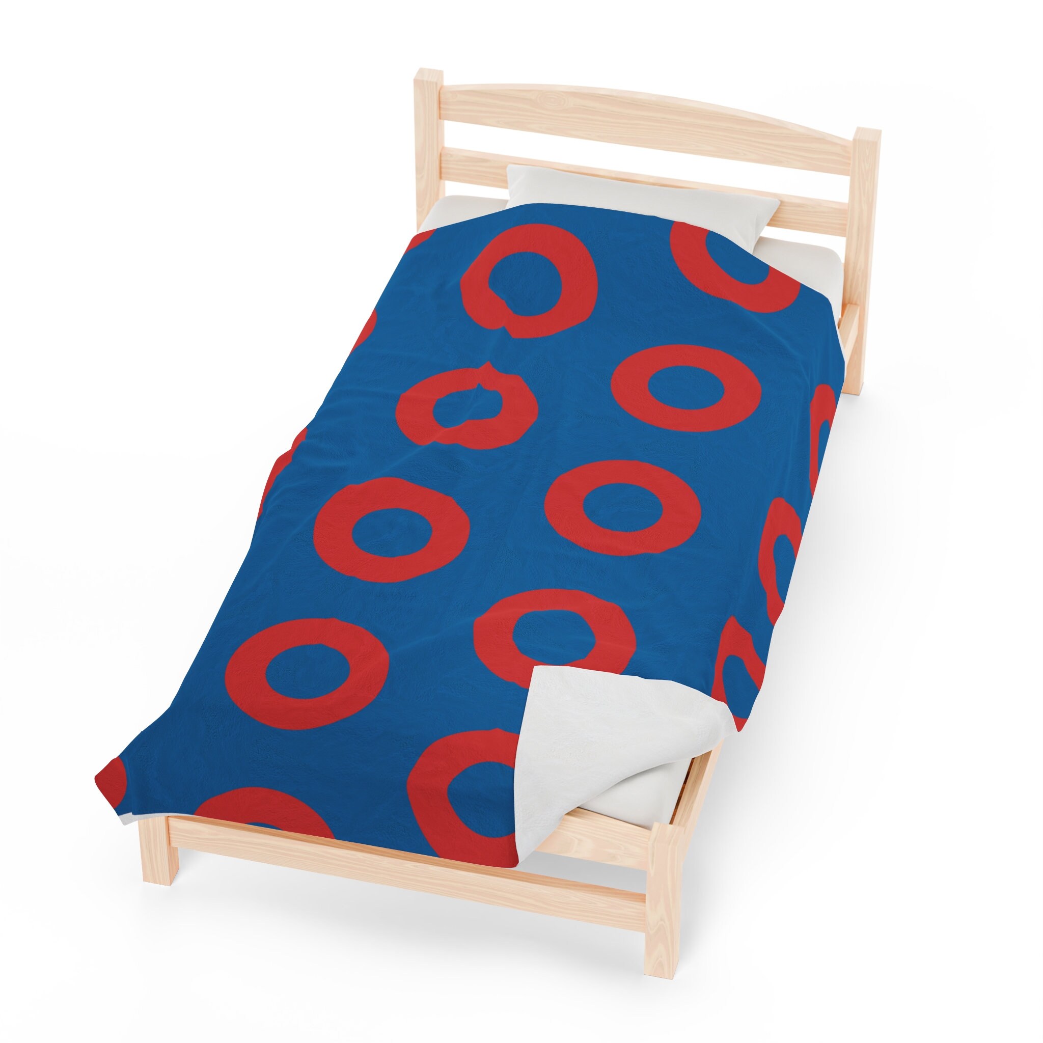 Phish Fishman Blue/red Donut Pattern Velveteen Plush Blanket Wrap ...