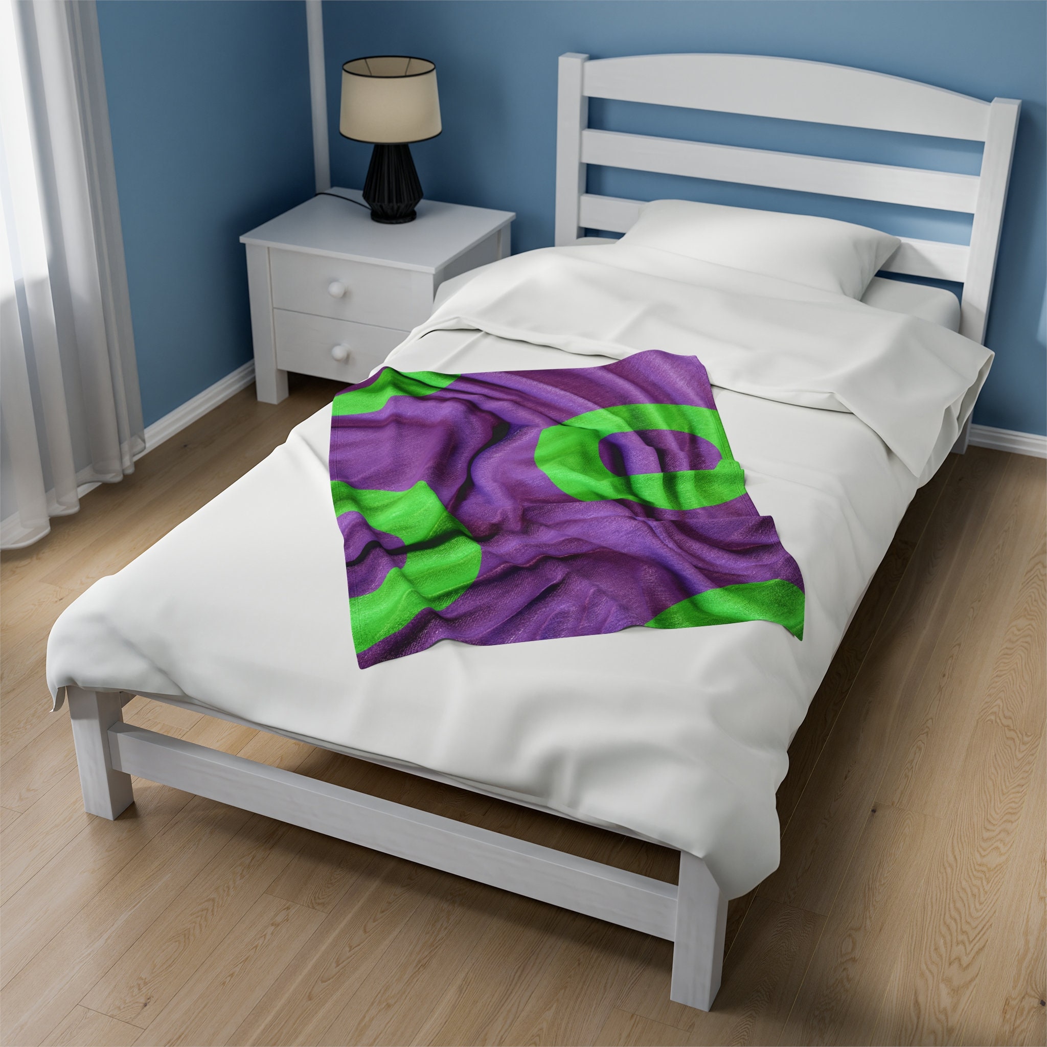 Phish Fishman Purple/green Donut Pattern Velveteen Plush Blanket Wrap ...