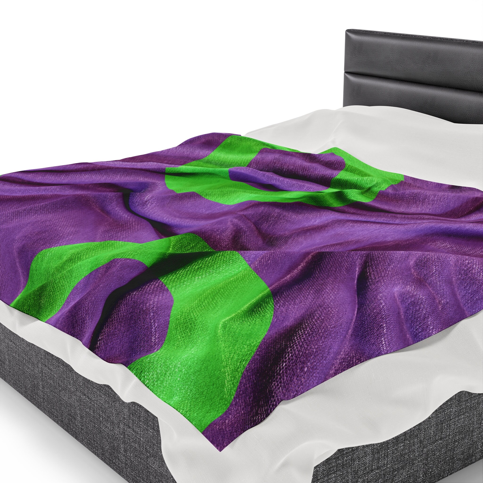 Phish Fishman Purple/green Donut Pattern Velveteen Plush Blanket Wrap ...