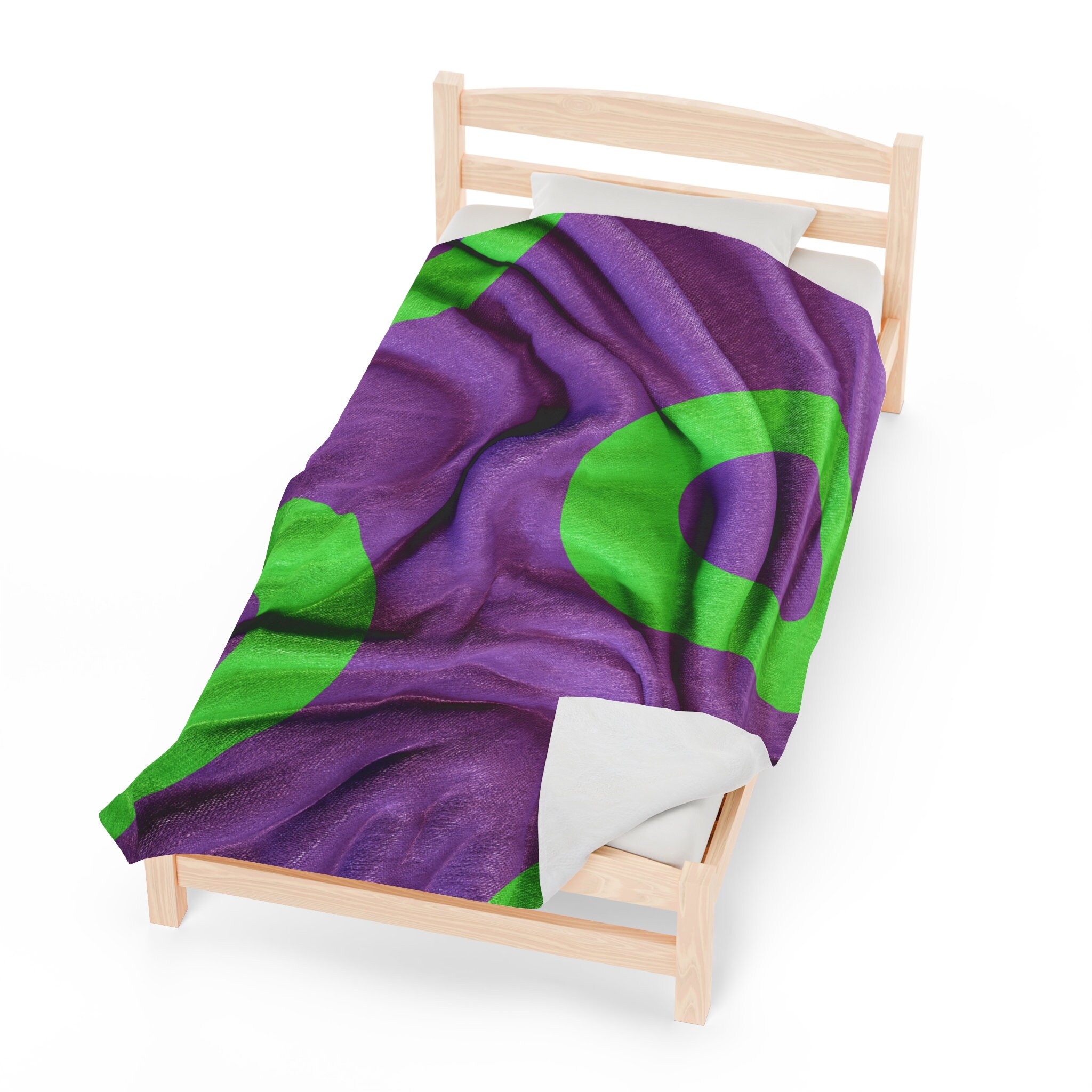 Phish Fishman Purple/green Donut Pattern Velveteen Plush Blanket Wrap ...