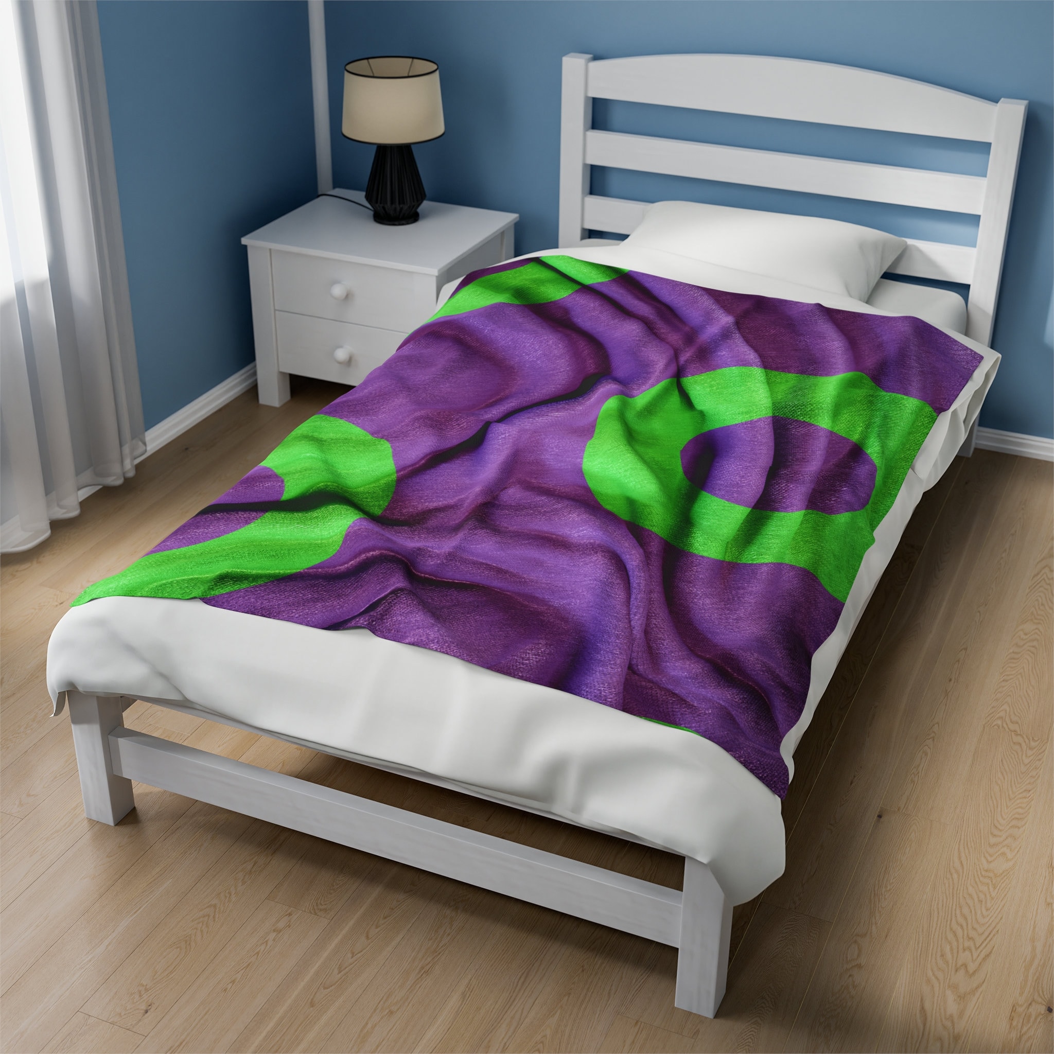 Phish Fishman Purple/green Donut Pattern Velveteen Plush Blanket Wrap ...