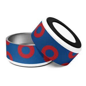Fishman Donut - Blue and Red - Phish - Pet Bowl - Etsy