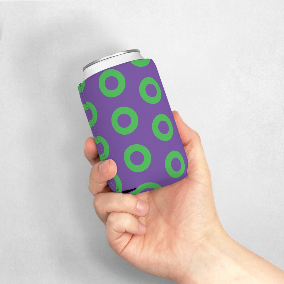 Phish Fishman Purple/green Donuts Can Cooler Sleeve - Chill With ...