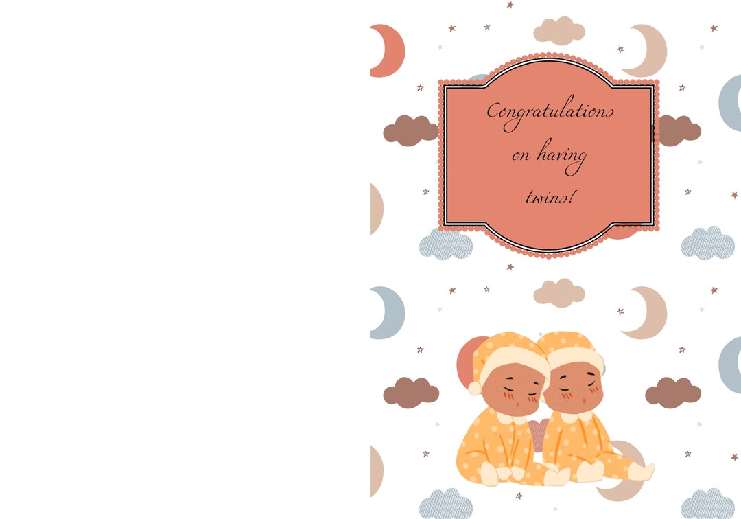 Congratulations Twins 1 - Etsy