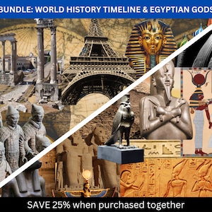 BUNDLE - World History Timeline and Family Tree of the Egyptian Gods - Etsy