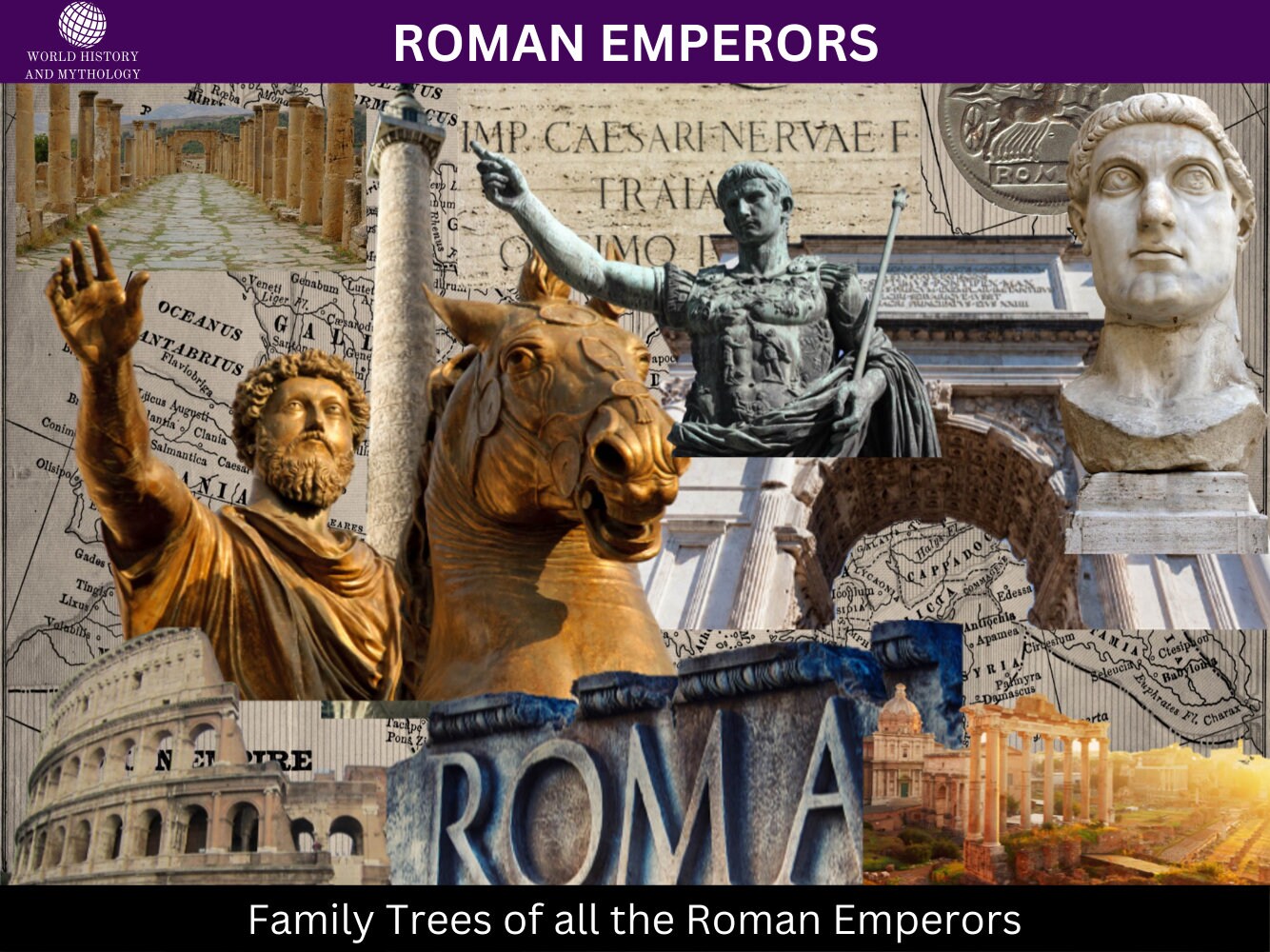 Family Trees of the Roman Emperors - Etsy