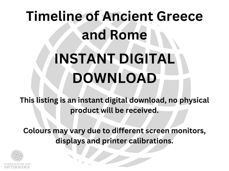 Digital Timeline of Ancient Greece and Rome - Etsy