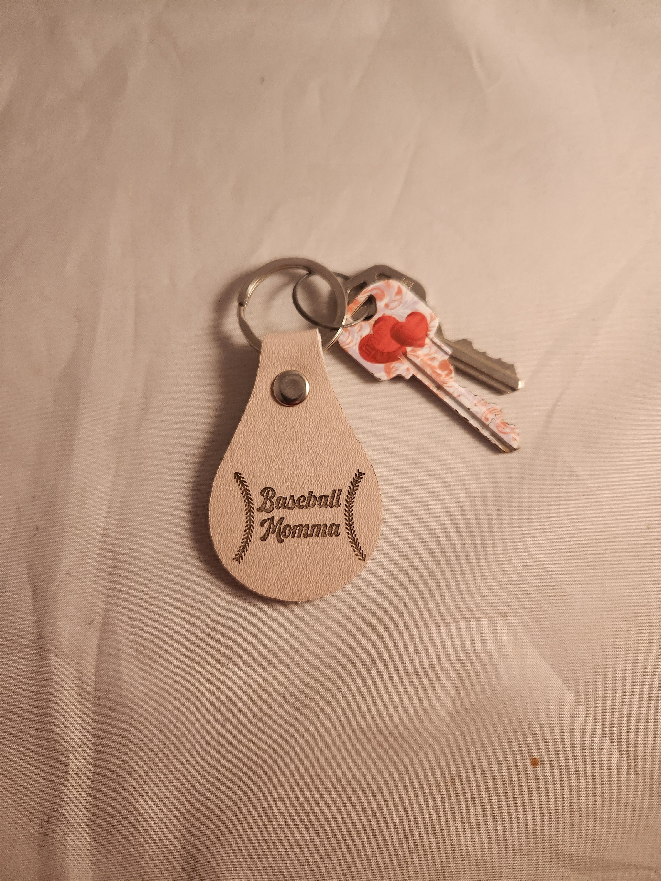 Laser Engraved Custom Keychain- Baseball Momma - Etsy