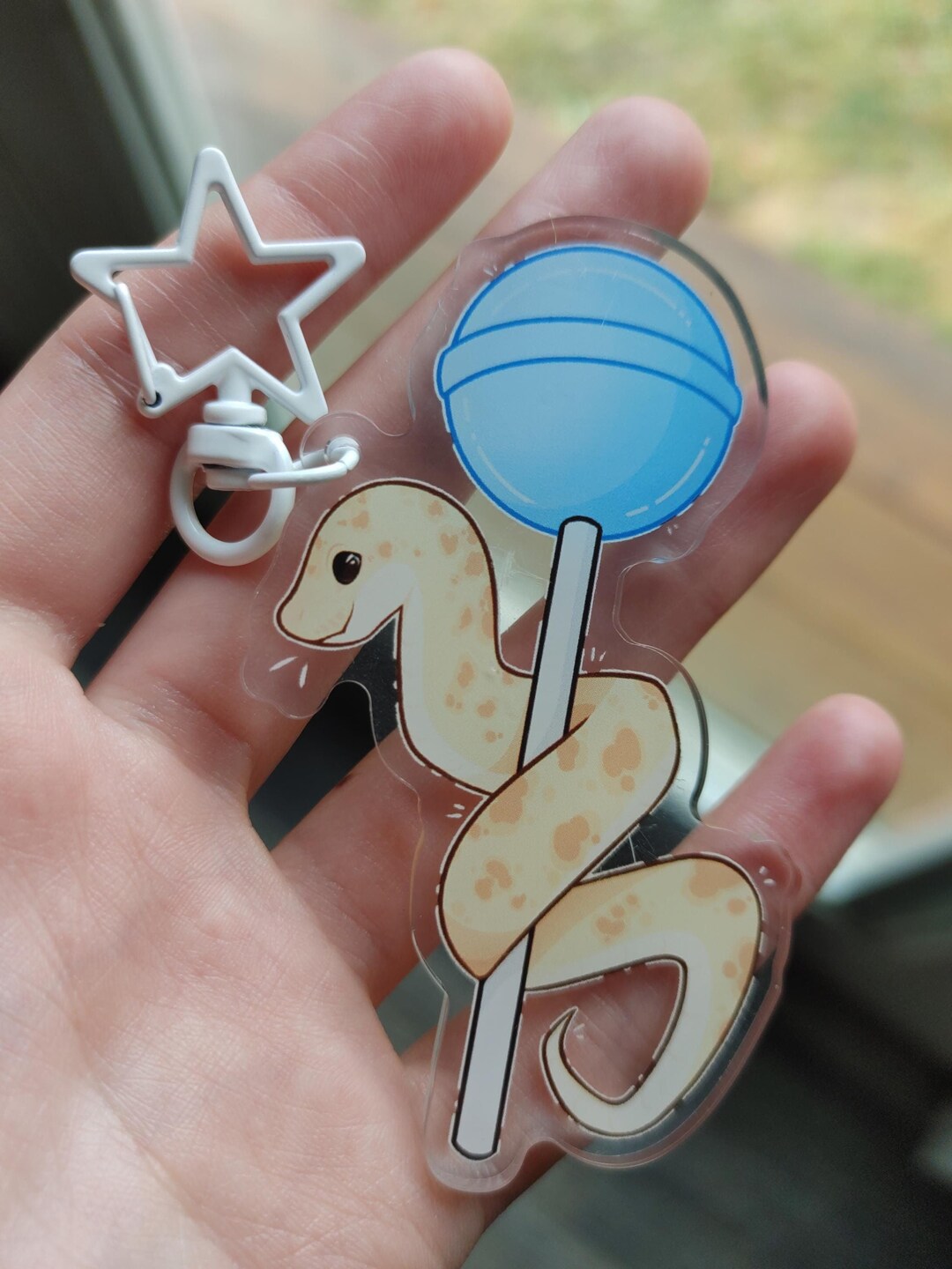 Lollipop Snake Keychain 3 Inches Cute Charm Animal Art - Etsy