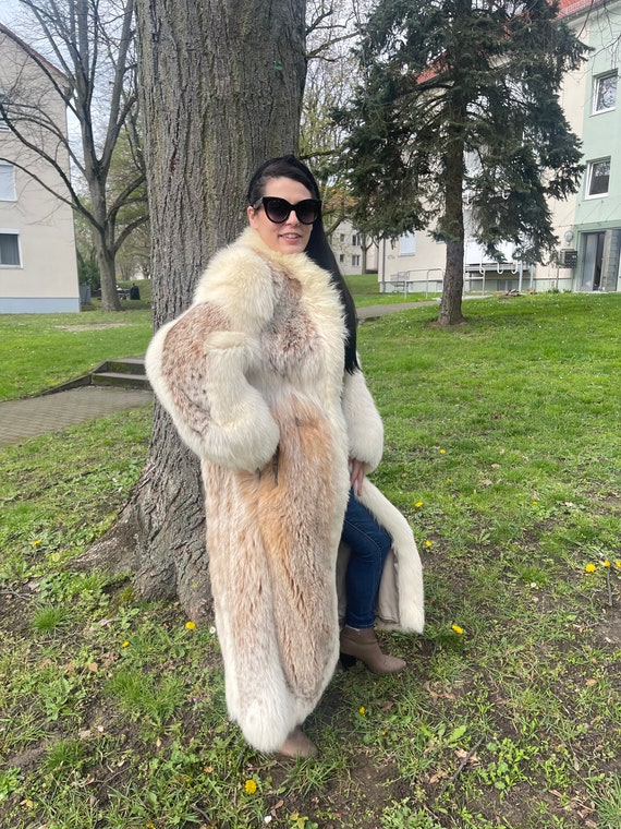 LYNX and FOX fur Coat full-length - Gem