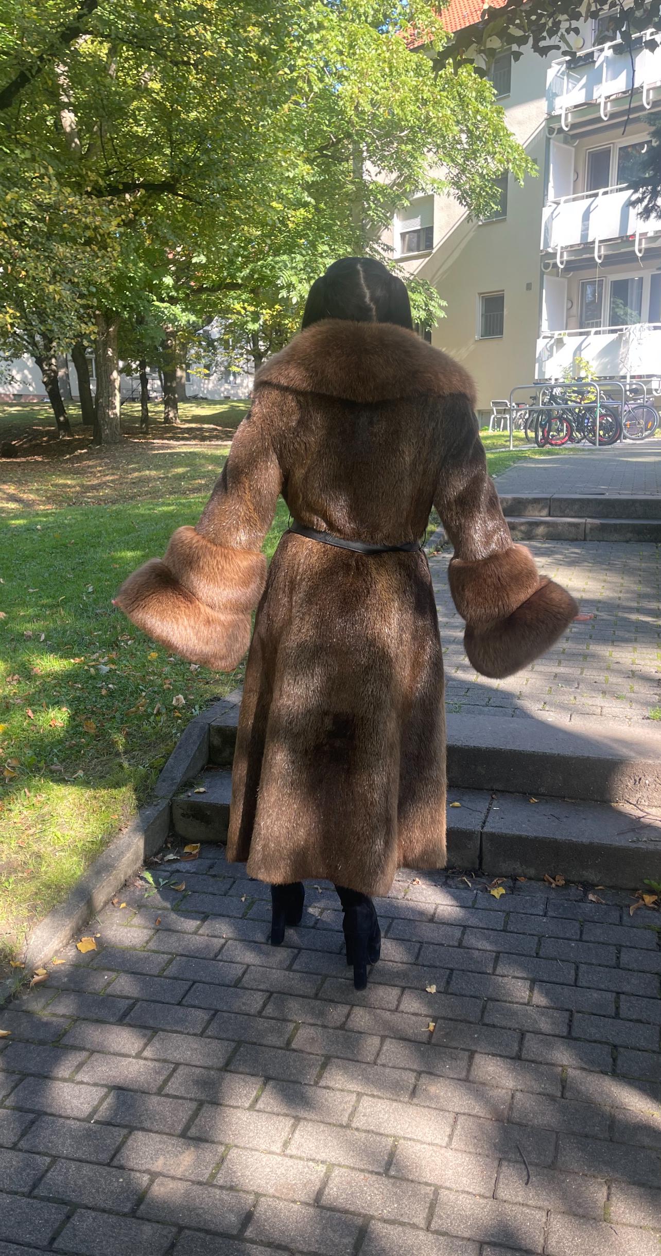 Sheared Beaver and Fox Fur Coat - Etsy