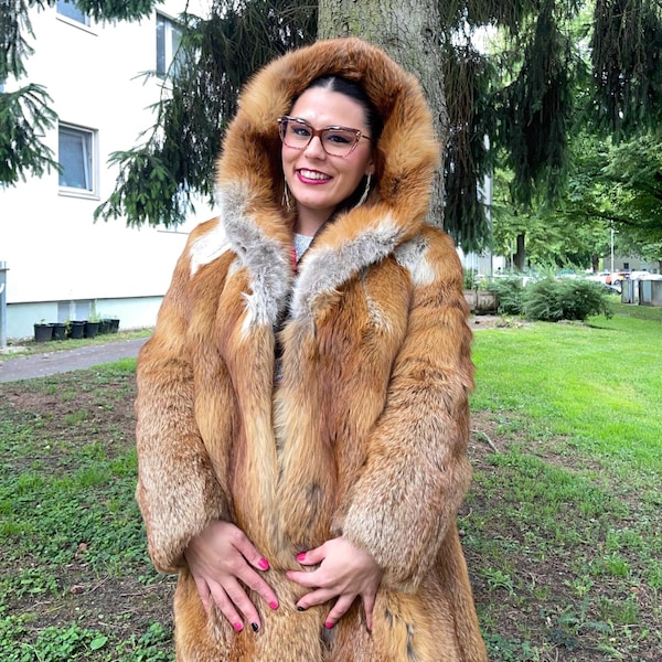 Red Fox Fur Coat - Etsy