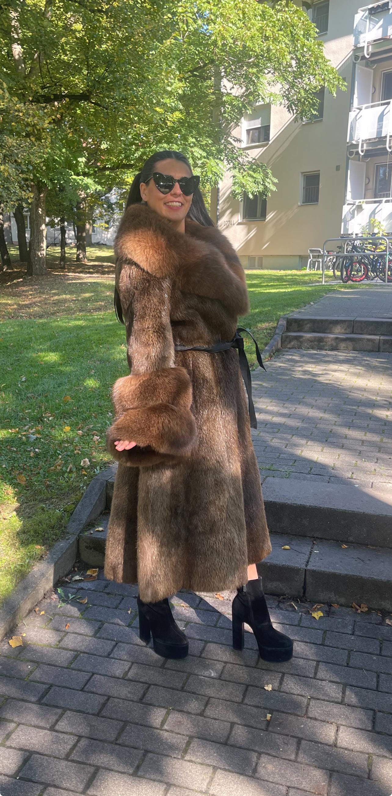 Sheared Beaver and Fox Fur Coat - Etsy
