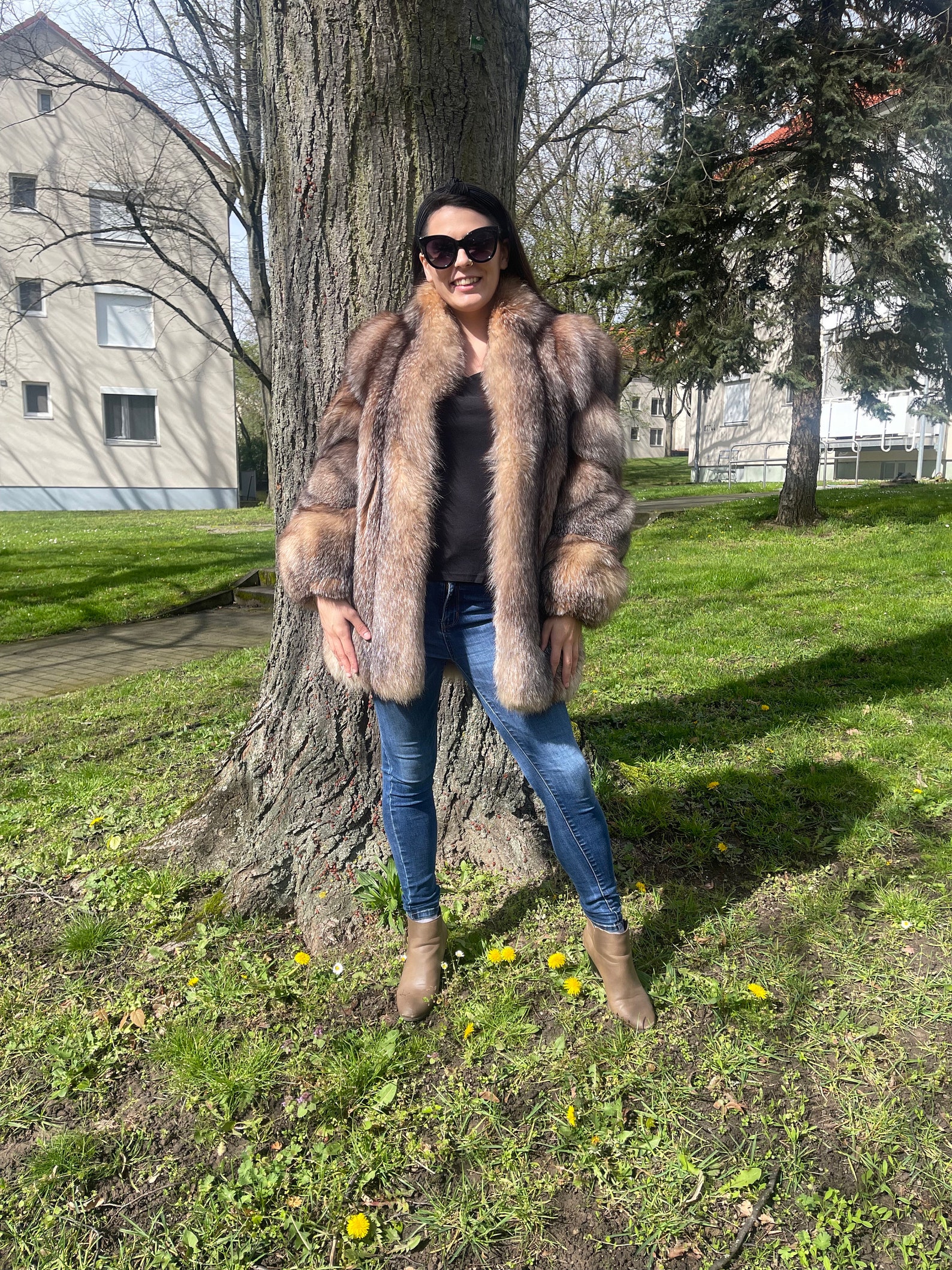 CRYSTAL FOX FUR Coat - Etsy