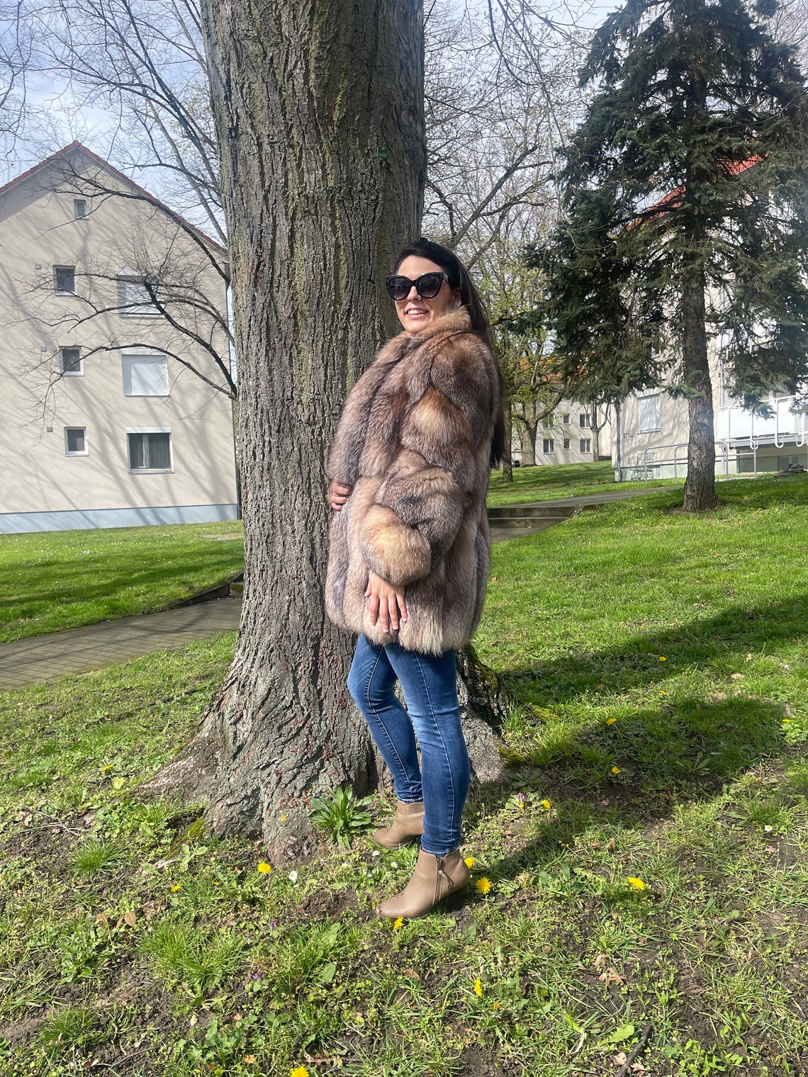CRYSTAL FOX FUR Coat - Etsy