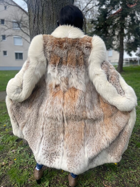 LYNX and FOX fur Coat full-length - Gem