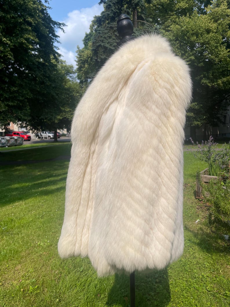 White Fox Fur Coat - Etsy