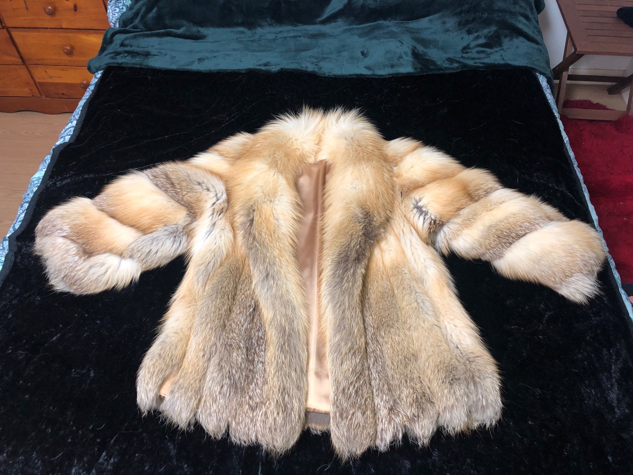 Golden Isle Fox Fur Coat - Etsy